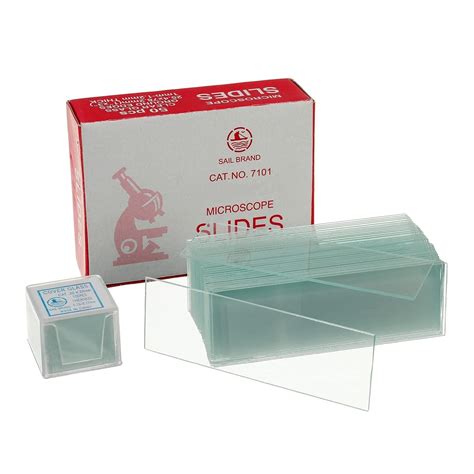 Lab Sail Brand 7101 Glass Microscope Slide Unground And Cover Slips Microscope Slides Prepared