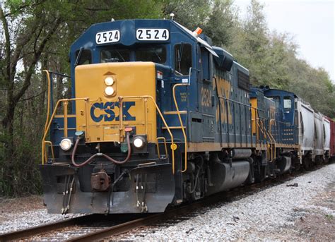 Csx Train Near Downtown Cemetery
