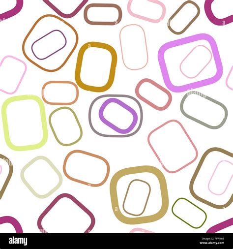 Seamless Abstract Geometric Background With Shape Of Rounded Rectangle Pattern Vector