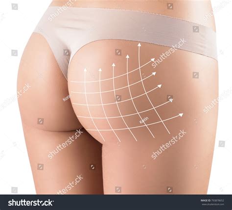 Perfect Female Buttocks Lifting Arrows Grid Stock Photo Edit Now 793878652