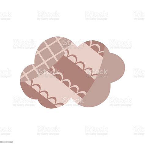 순진한 어린이 스타일의 보헤미안 구름 가을 색깔의 그림입니다 따뜻한 파스텔 색상의 구름입니다 인사말 카드 초대장 인쇄물 스티커 및 패턴 디자인을 위한 클립아트 구름에 대한