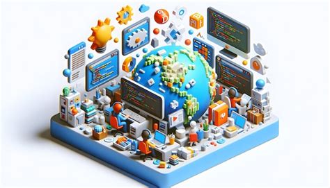 Premium Photo 3d Software Developer World Immersed In Coding Creating