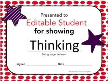 PYP Attitudes Certificates By Cheerful Learning TpT