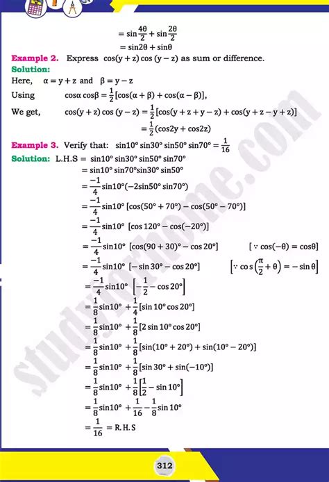 Trigonometric Identities Of Sum And Difference Of Angles Unit 10 Mathematics 11th Text Book