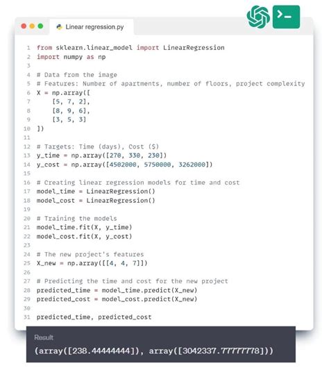 Ml Linear Regression With Chatgpt Revolutionizing Construction