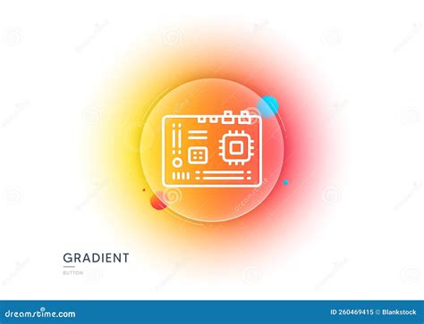 Motherboard Line Icon Pcrepair Concept Motherboard Vector Sign On White Background