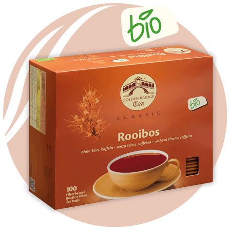 Rooibos "Organic" without theine, caffeine - Golden Bridge Tea®