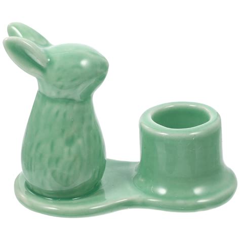 Easter Candle Holder Ceramic Rabbit Candle Holder Decorative Bunny