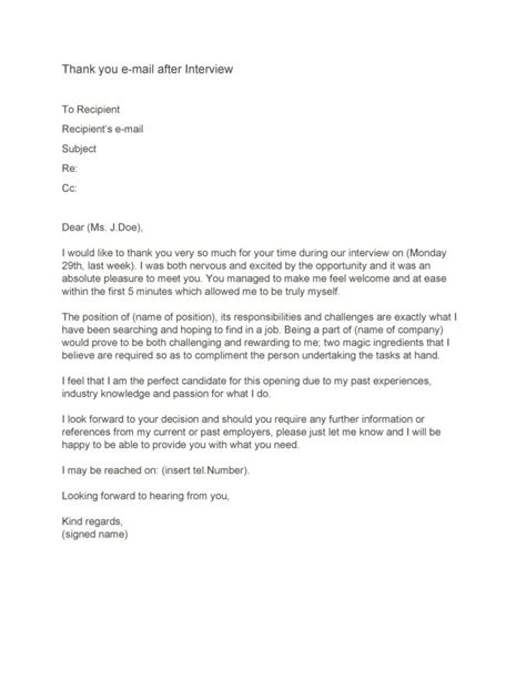 40 Thank You Email After Interview Templates ᐅ Templatelab