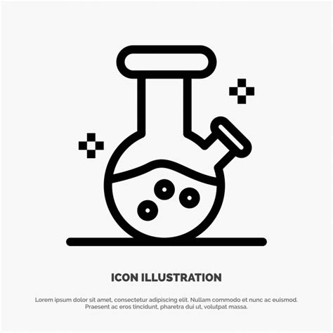 Potion Flask Vector Design Images Demo Flask Lab Potion Line Icon Vector Line Icons Lab Icons