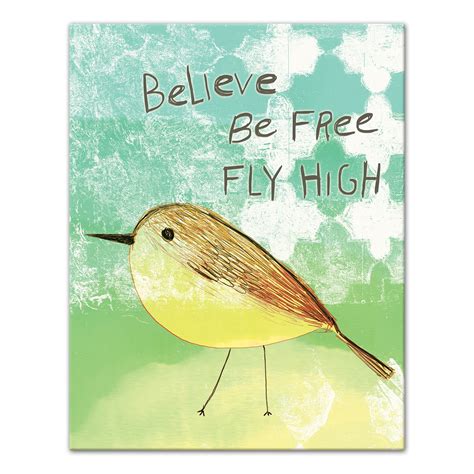 Creative Products Believe Be Free Fly High 11x14 Canvas Wall Art