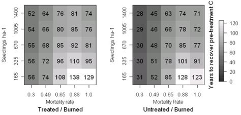 Carbon Recovery Timing After Wildfire At Five Levels Of Mortality And Download Scientific