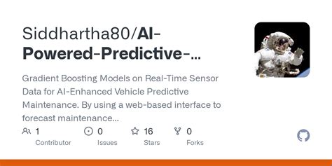 Github Siddhartha80ai Powered Predictive Maintenance System For Vehicles With Real Time Data