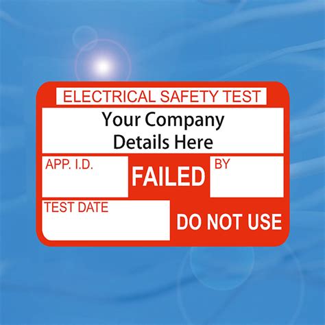 Failed Plug Top Pat Labels 500 Personalised Next Day Pat Testing
