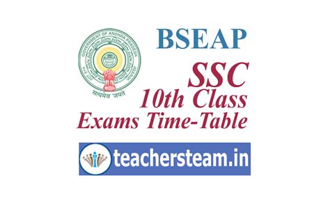 AP SSC 2019 Time Table Andhra Pradesh SSC 10th Class 2019 Public Examinations Time Table