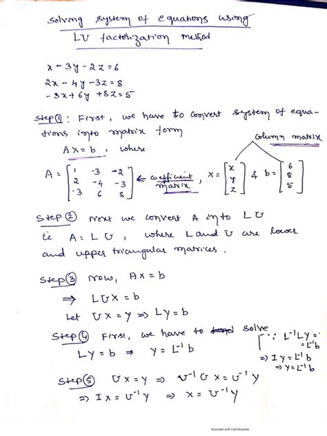 Lu Decomposition Pdf