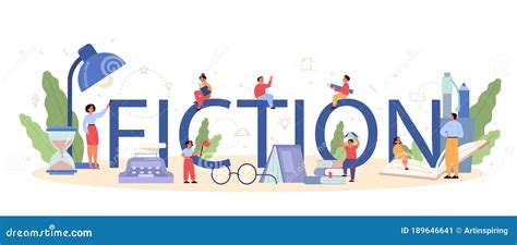 Literature School Subject Typographic Header Concept Webinar Course Stock Vector