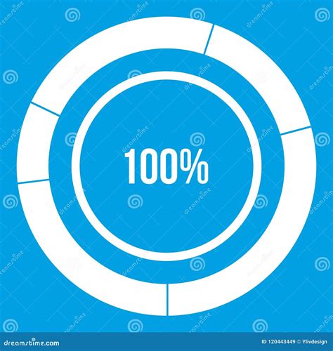 Diagram Pie Chart Icon White Stock Vector Illustration Of Progress Circle 120443449