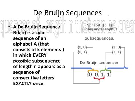 ppt de bruijn sequences powerpoint presentation free download id