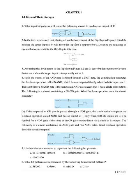 Computer Science Ch 1 Example Qanda Pdf Logic Gate Computer Data