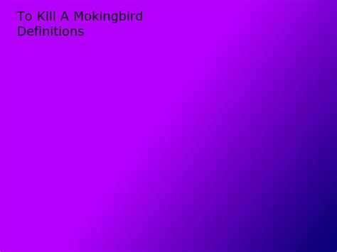 Tkam Definitions Diagram Quizlet