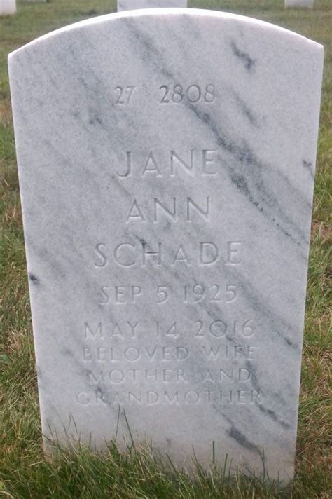 Jane Ann Kuntz Schade 1925 2016 Find A Grave Memorial