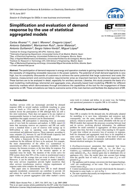 pdf simplification and evaluation of demand response by the use of