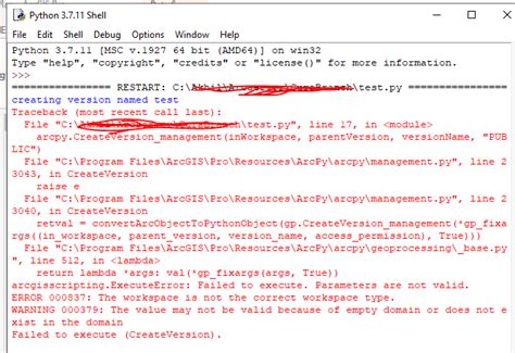 Arcgis Server ERROR 000837 The Workspace Is Not The Correct Workspace Type In Arcpy