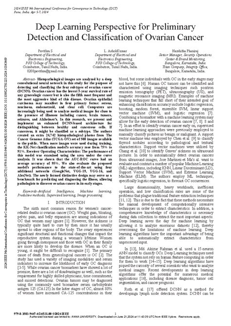 Deep Learning Perspective For Preliminary Detection And Classification