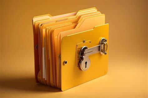 Premium Ai Image Computer File Folder With A Lock Data Protection Cyber Security Concept