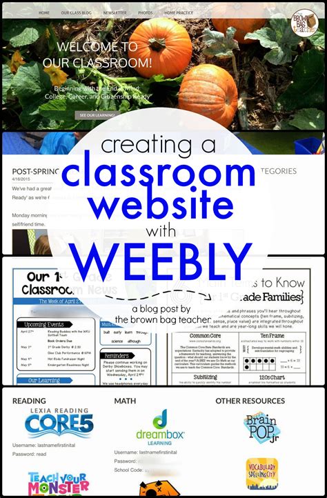 Creating A Classroom Website Using Weebly