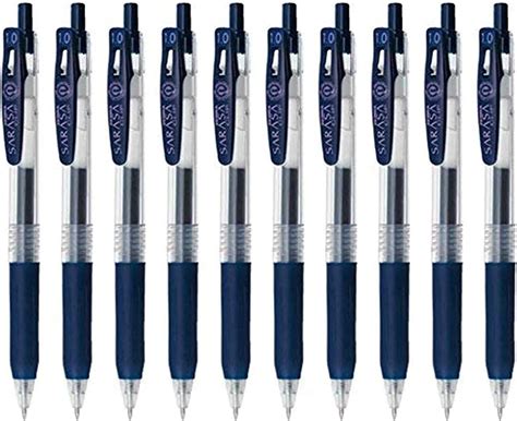 Zebra Sarasa Clip 1 0 Retractable Rubber Grip Gel Pen Value Set Of 10