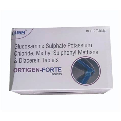 Ortigen Forte Diacerein Glucosamine Sulphate Msm Tablet 1000mg At Rs 280 Stripe In Ahmedabad