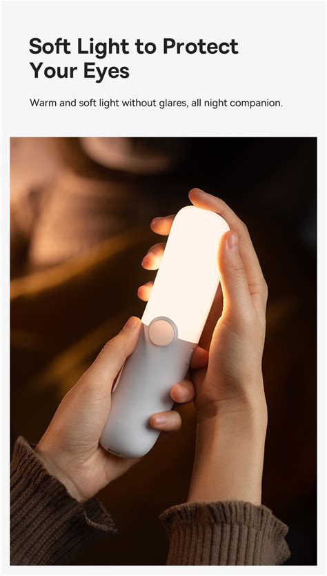 Baseus Led Night Light Human Body Induction Usb Rechargeable Lamp