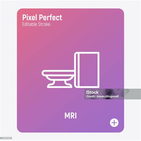 Mri 스캐너 씬 라인 아이콘 종양학 탐지를 위한 의료 장비 픽셀 완벽 편집 가능한 스트로크 벡터 그림입니다 Cat 스캔에 대한 스톡 벡터 아트 및 기타 이미지 Istock