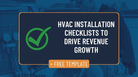 Hvac Installation Checklist Template Free Download