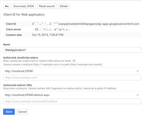Redirect Uri Mismatch In Google Apis In Asp Net Stack Overflow