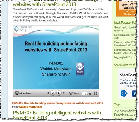 Inconvenient Embedding Slideshare Presentations And Other Widgets In Sharepoint 2013 Publishing