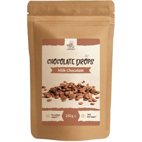 Lowcarbchef Mini Chocolade Druppels Melk 250 Gr Lowcarbcenternl