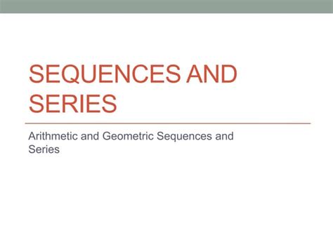 Patterns Sequences And Series Pptx