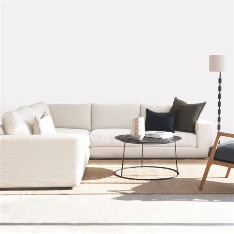 Hansen Corner Fabric Sofa Sand 279cm Originals Furniture