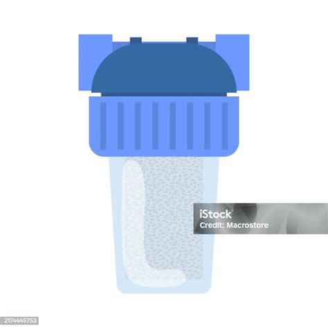 편평한 디자인에 있는 급수 여과기 카트리지 필러가 있는 여과 시스템 요소 벡터 일러스트 레이 션 절연 깨끗한에 대한 스톡 벡터 아트 및 기타 이미지 Istock