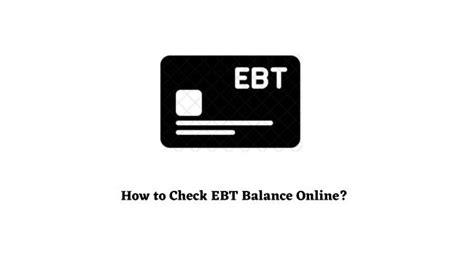 How To Check EBT Balance Online