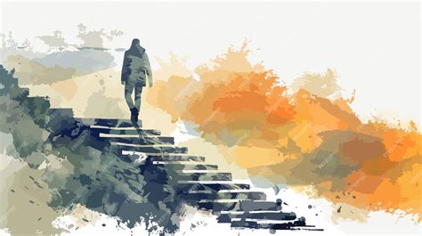 Final Step Progression Mixed Media Vector Isolation Premium Ai