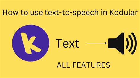 How To Use Text To Speech In Kodular All Features Youtube