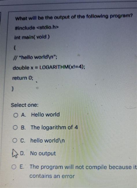 Solved What Will Be The Output Of The Following Program Chegg