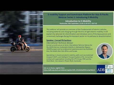 E Mobility Webinar Series Introduction To E Mobility Smmr Sustainable Mobility In