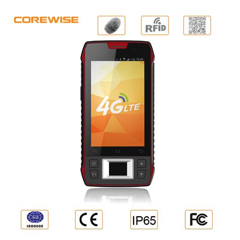Touch Screen Handheld PDA D D Barcode Scanner With Android OS Optical Fingerprint Sensor And