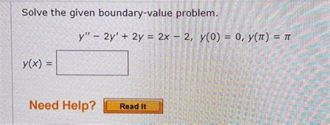 solved solve the given boundary value problem