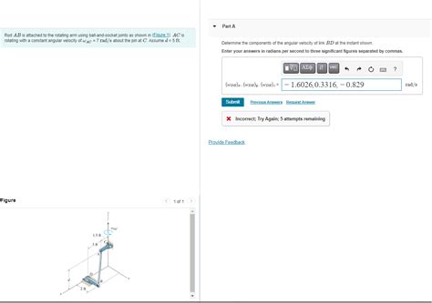 Solved Rod AB Is Attached To The Rotating Arm Using Chegg Com